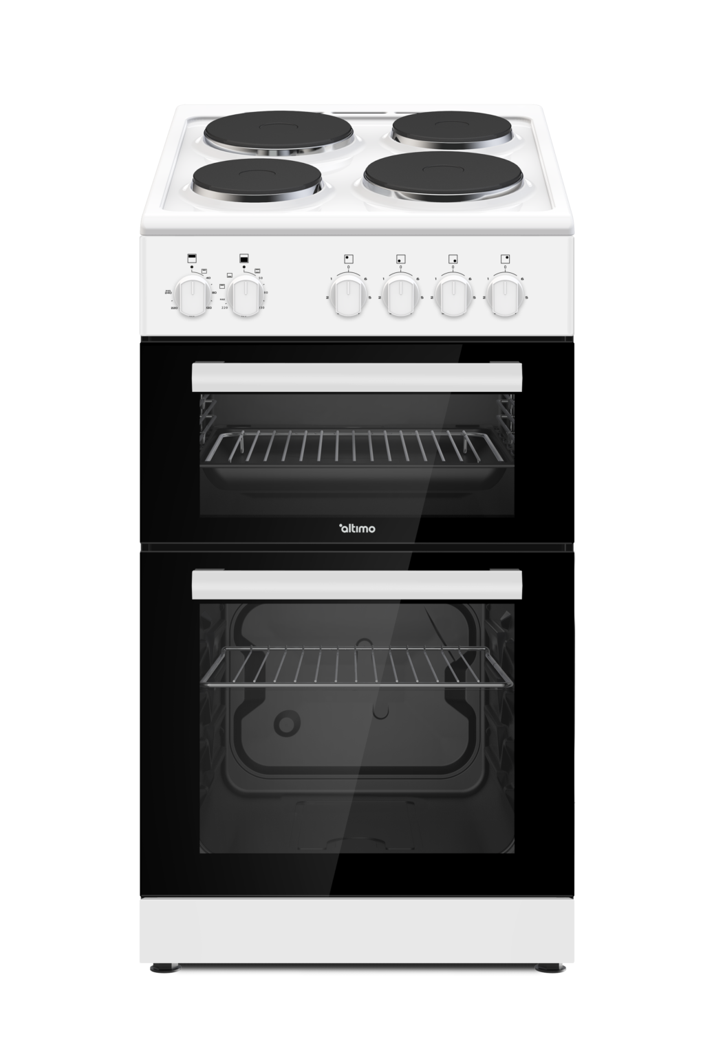 Altimo CETS501W 50cm Electric Twin Cavity Cooker with Solid Plate Hob ...