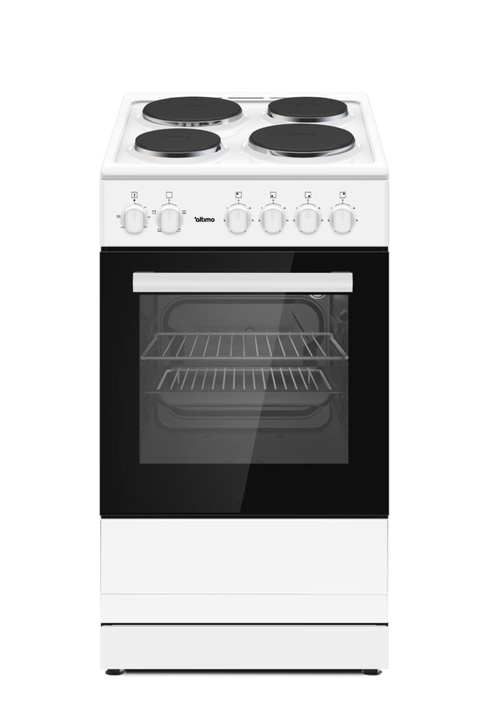 Altimo CESS502W 50cm Electric Single Oven Cooker with Solid Plate Hob ...