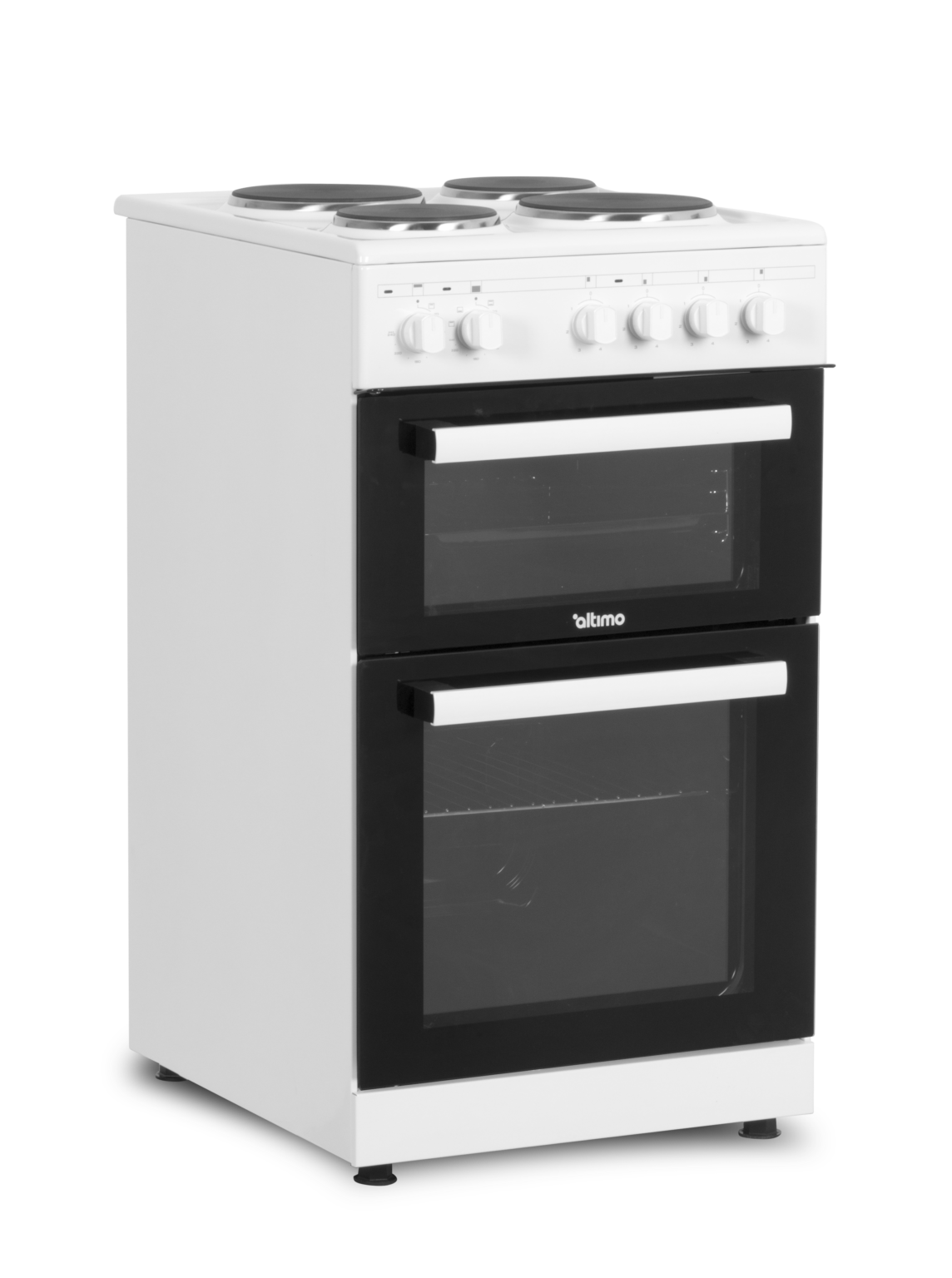 Altimo CETS502W 50cm Electric Twin Cavity Cooker with Solid Plate Hob ...