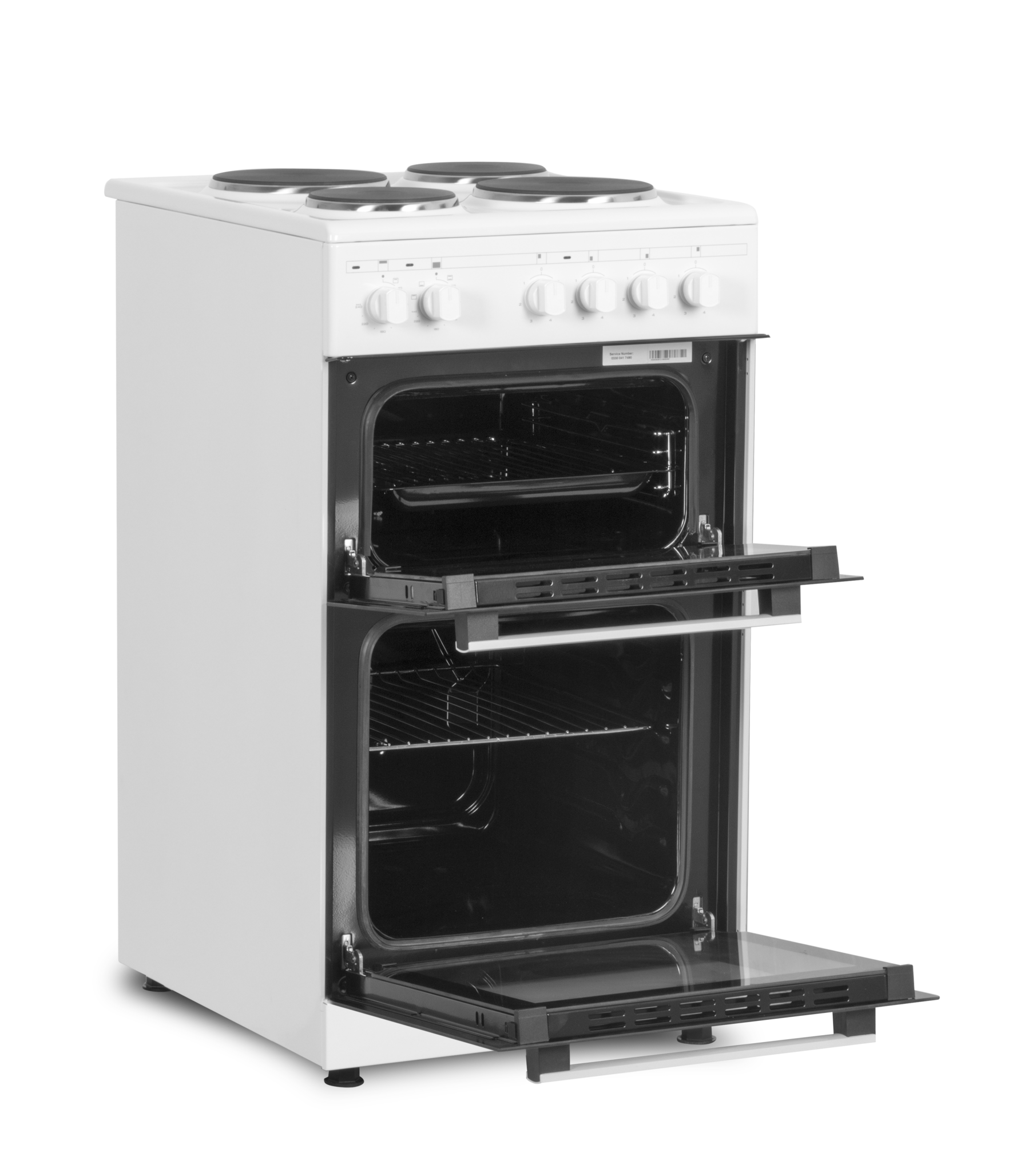 Altimo CETS502W 50cm Electric Twin Cavity Cooker with Solid Plate Hob ...