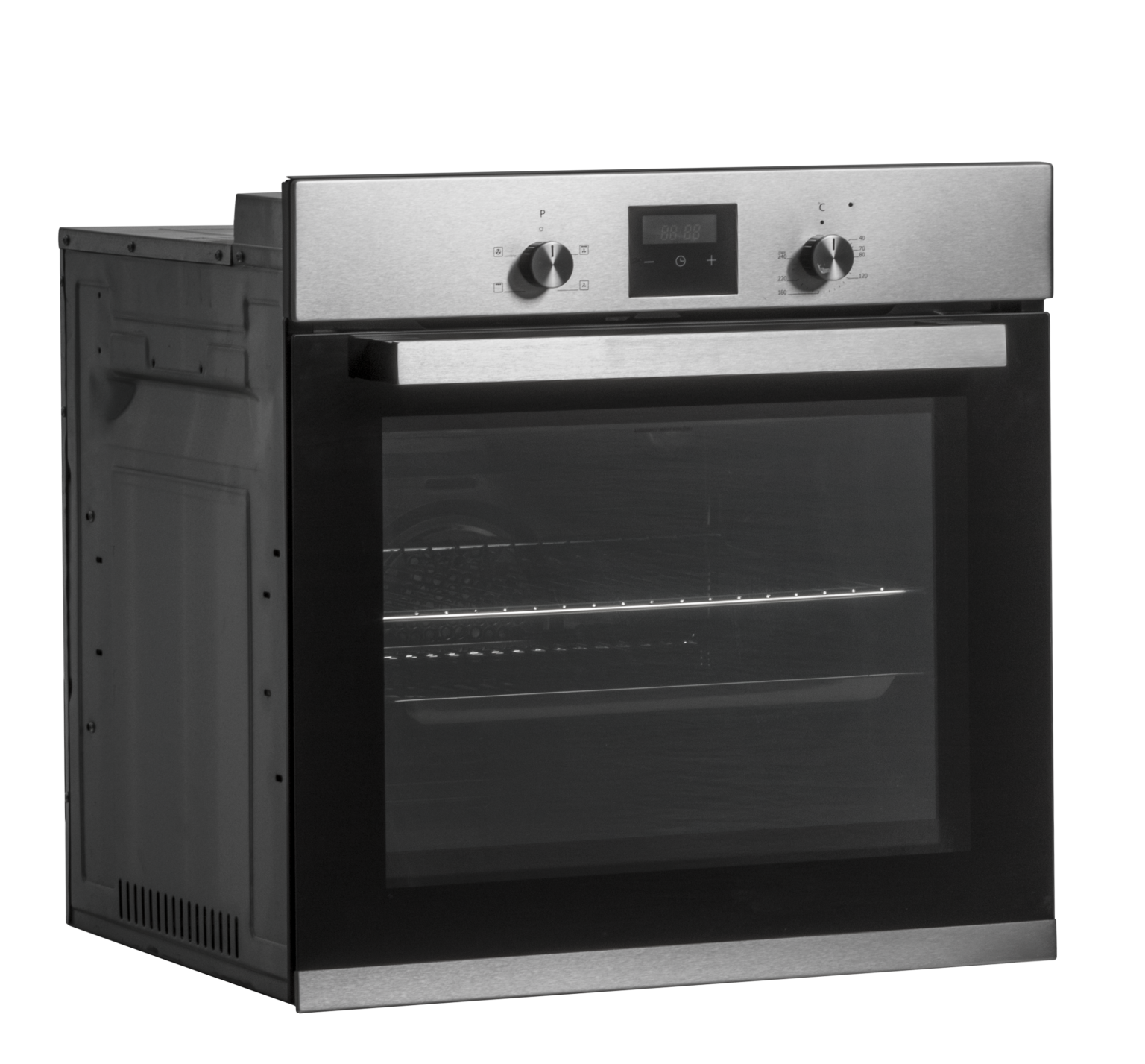 BISOF3SS Single Built-in Four Function 56 litre Fan Oven with Grill and ...